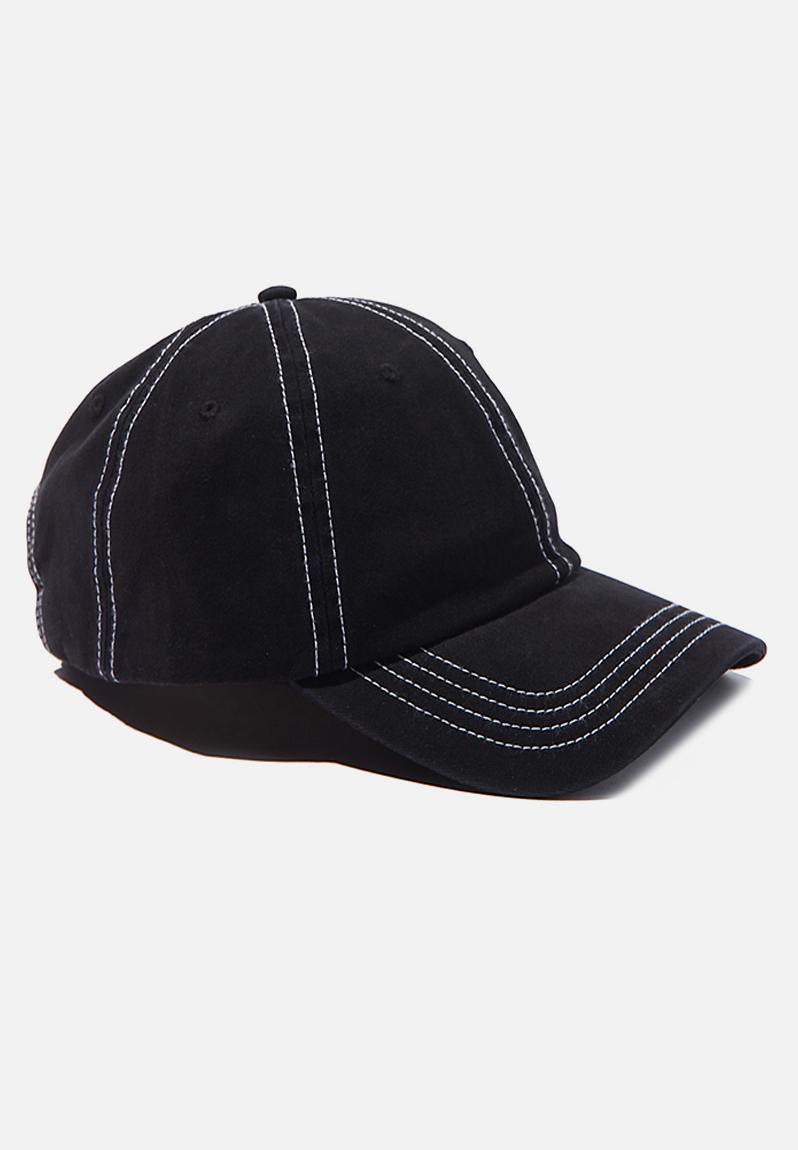 Classic dad cap - black/topstitch Rubi Headwear | Superbalist.com
