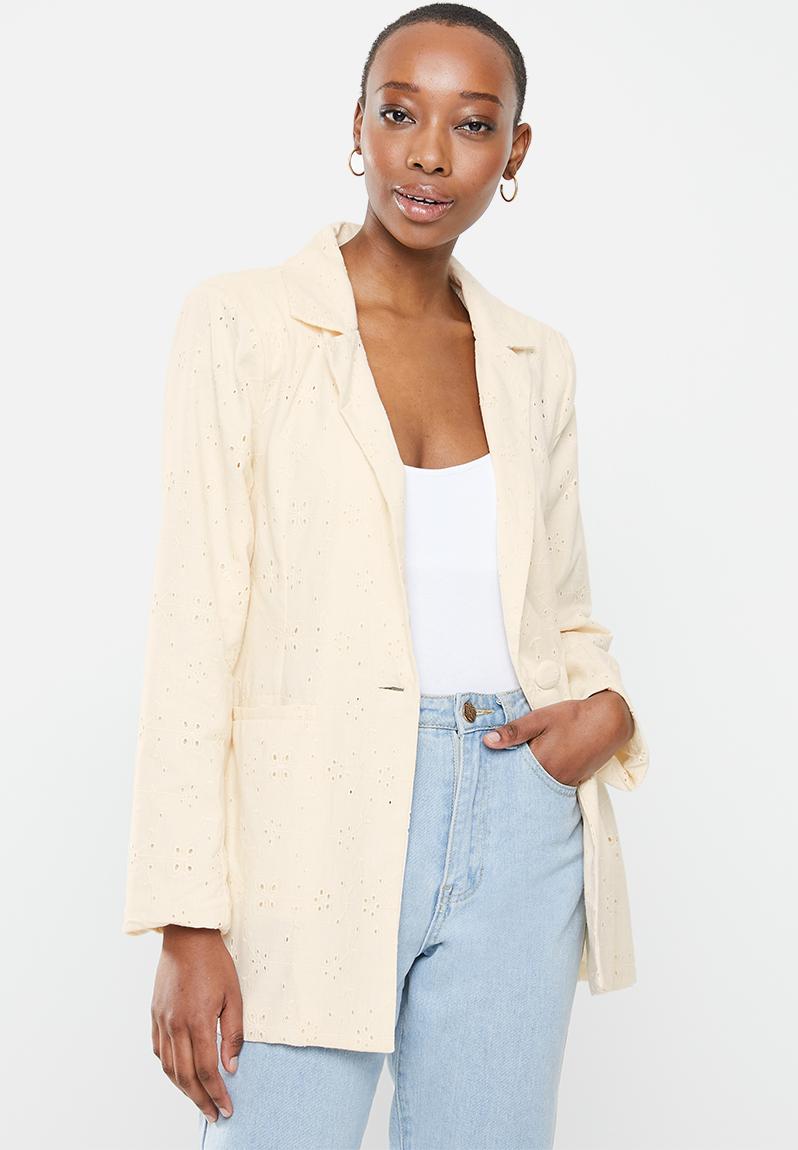 Broderie blazer - soft apricot Cotton On Jackets | Superbalist.com