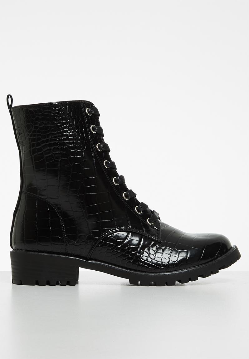 Pat combat boot - black