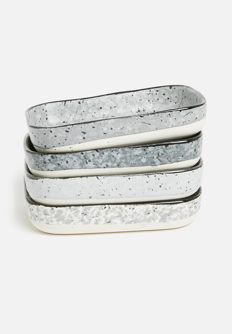 Granite tapas dish set of 4 - multi Excellent Houseware Dining ...
