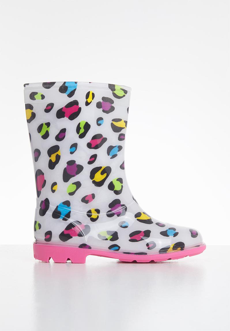 Girls animal print rainboots - white POP CANDY Shoes | Superbalist.com