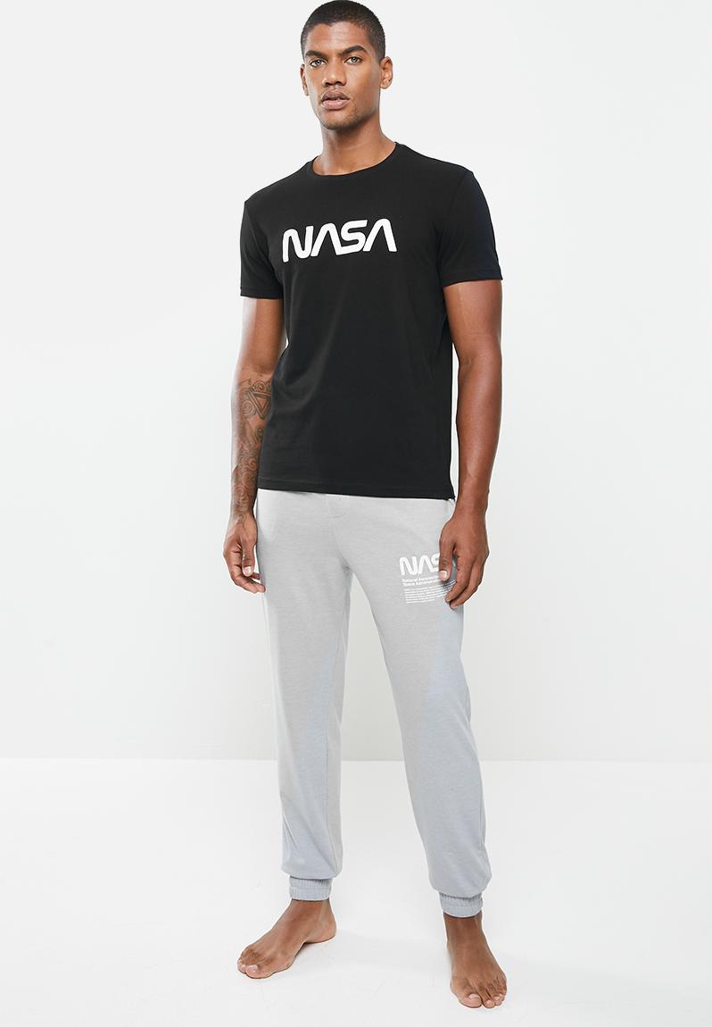 S/s nasa worm logo knit sleep set - black/grey Superbalist Sleepwear ...