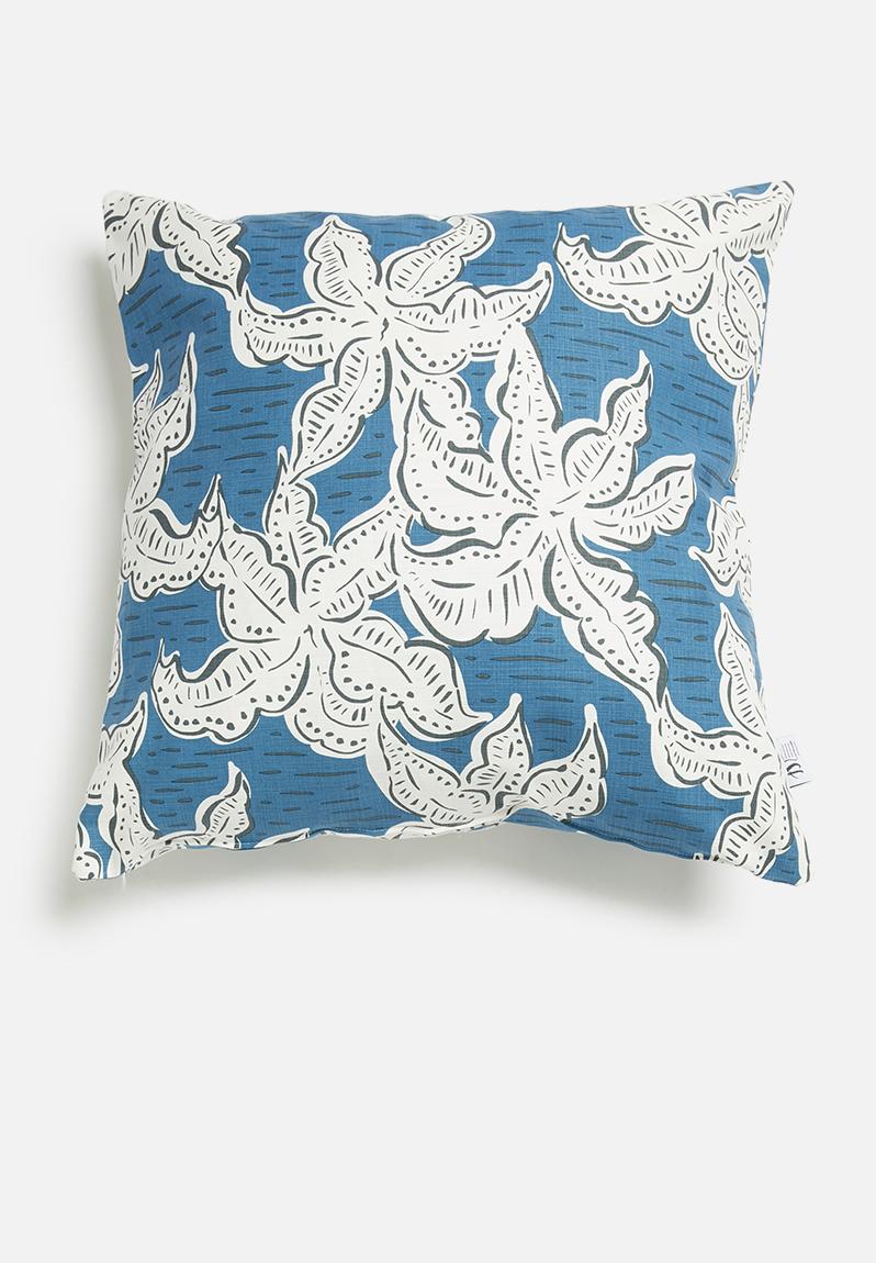 Flower pop cushion cover - blue & white Sixth Floor Cushions & Throws ...