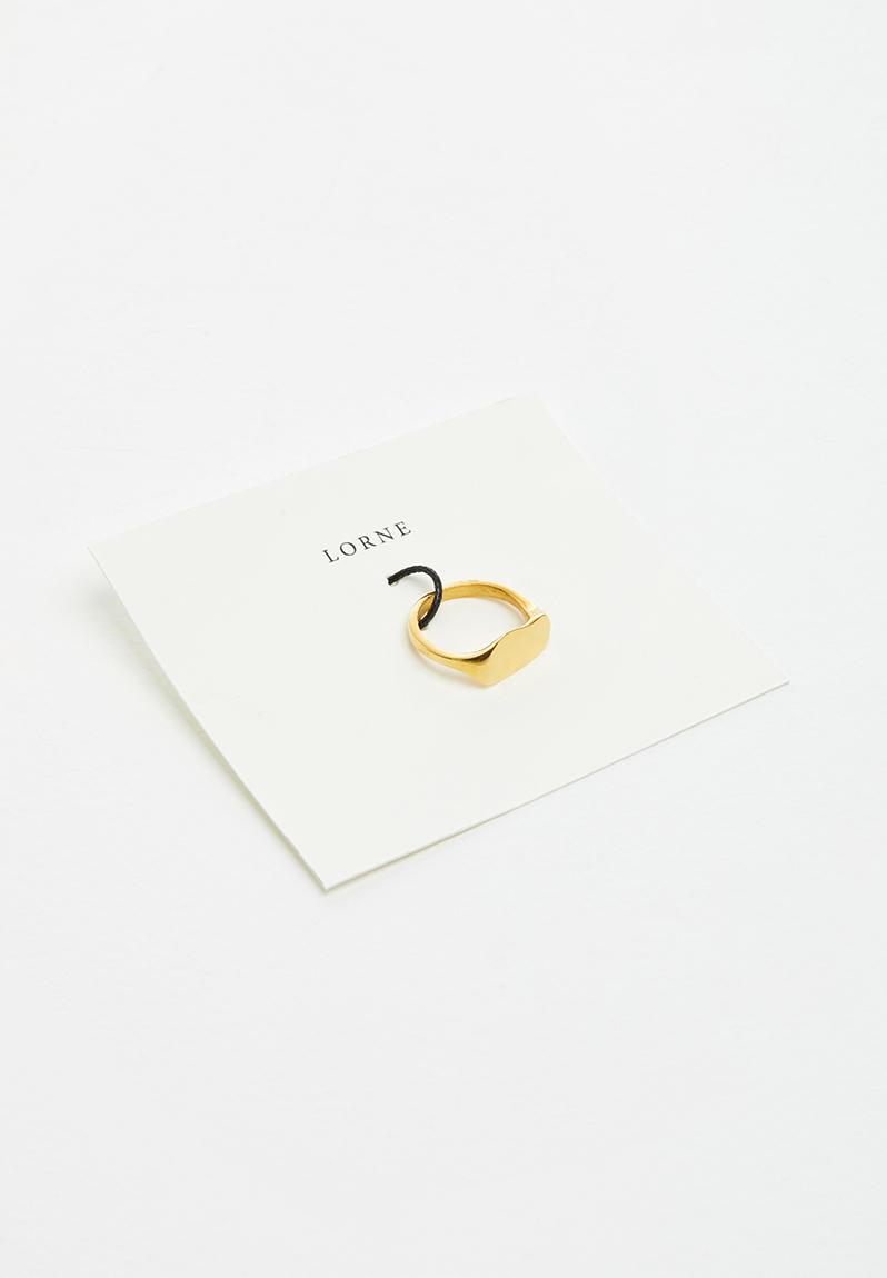 Kidney top signet ring - gold Lorne Jewellery | Superbalist.com