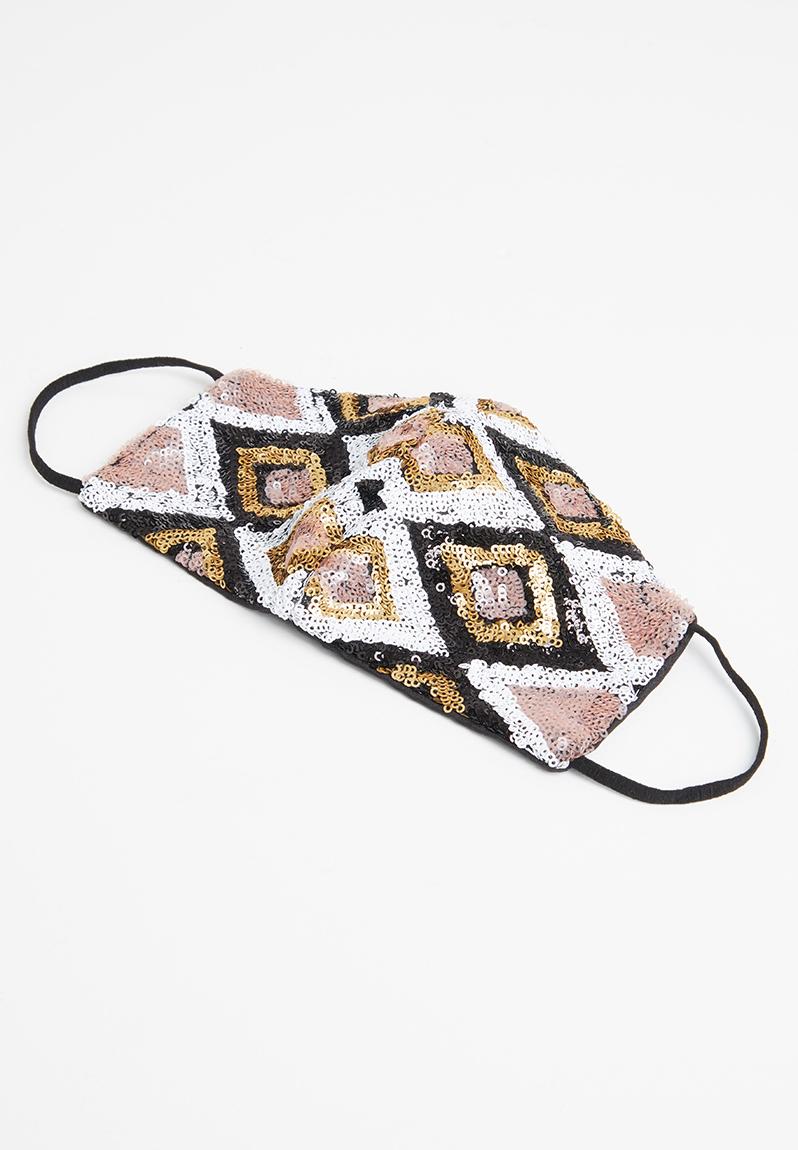 Zig zag sequin face mask - multi Superbalist Headwear | Superbalist.com