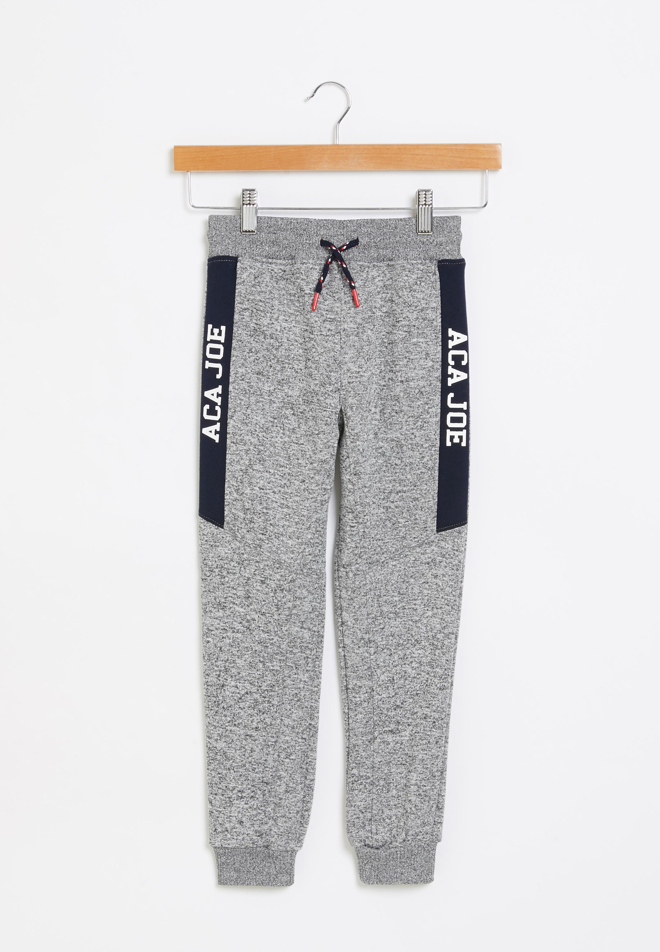 Pre-boys brushed grindle jogger - grey melange Aca Joe Pants & Jeans ...
