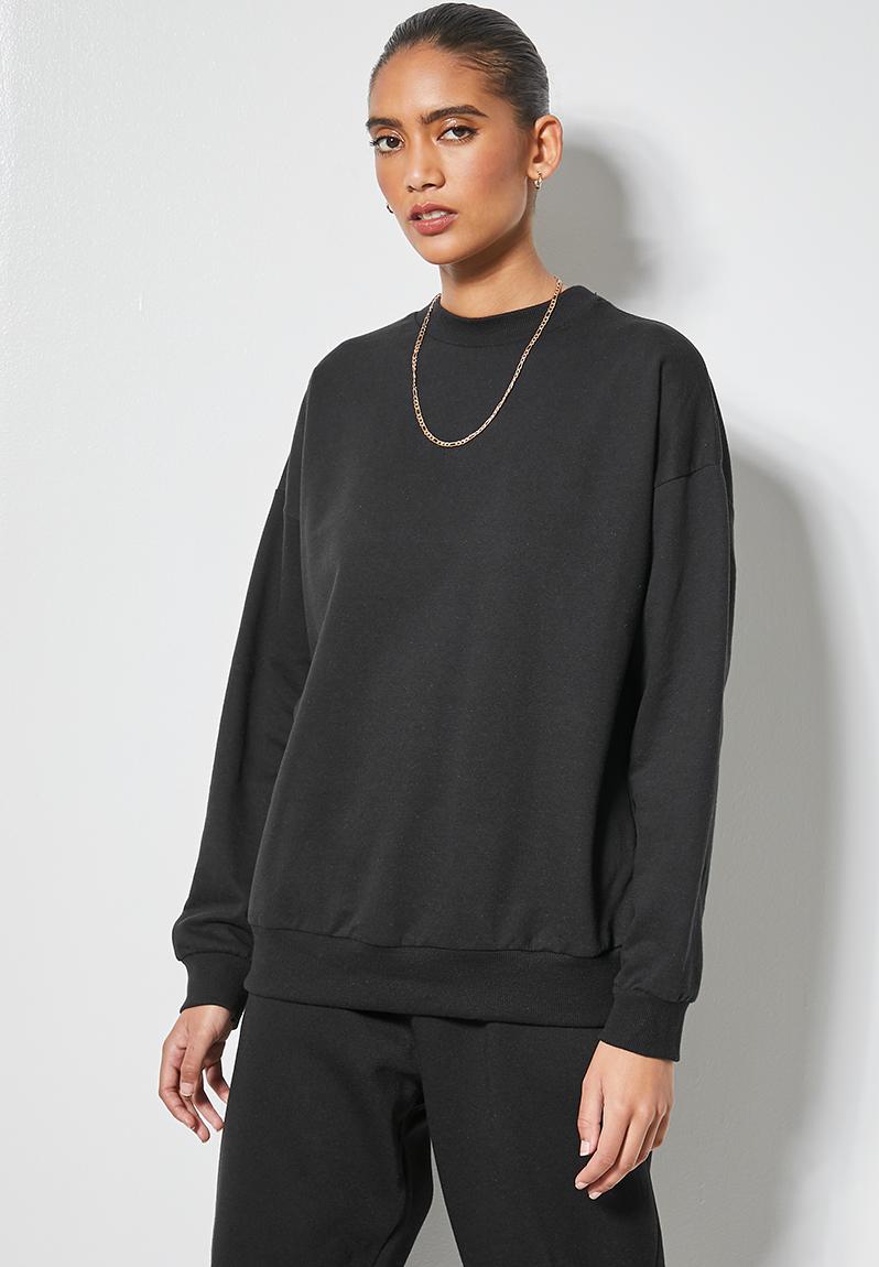 Crew neck sweat - black2
