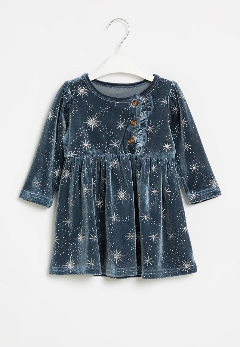 Girls star print dress - blue/grey POP CANDY Dresses & Skirts ...