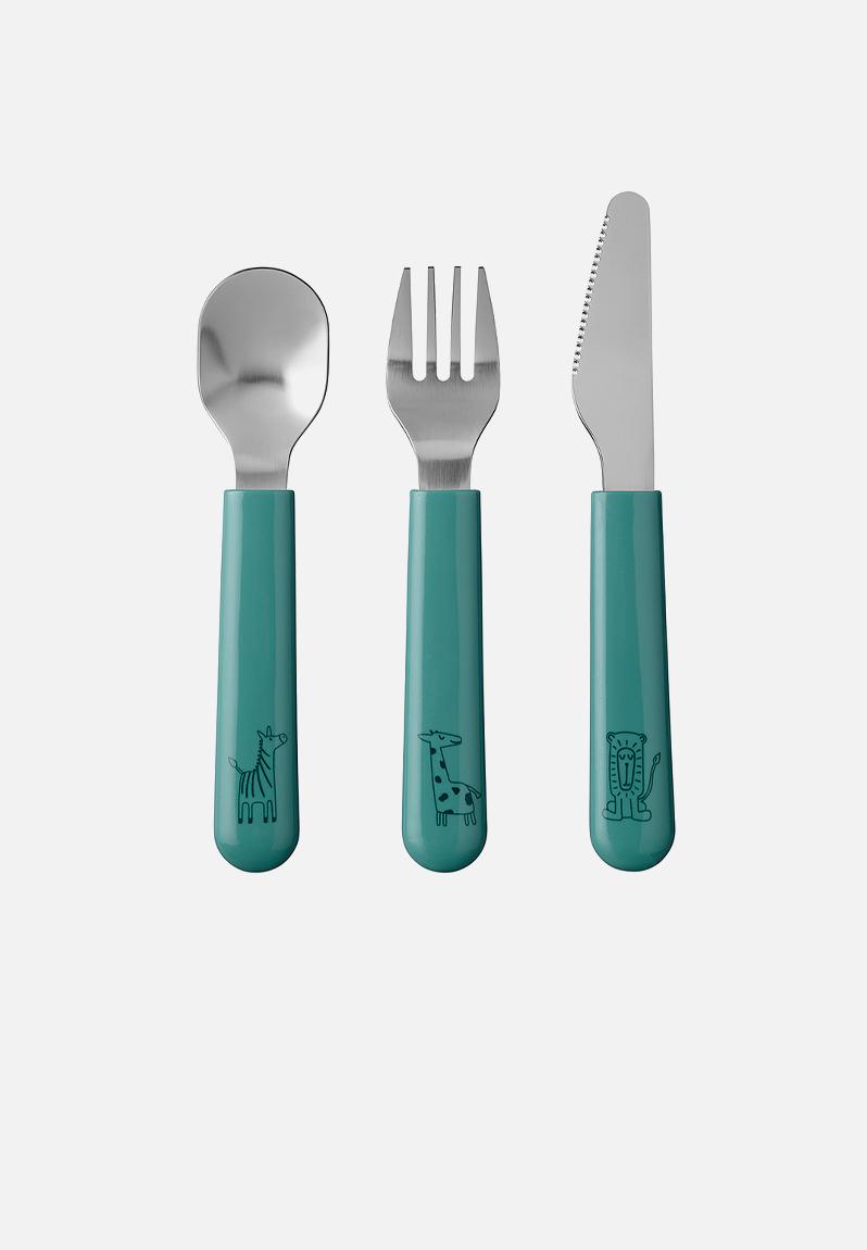 Mio children's cutlery set 3pcs - deep turquoise