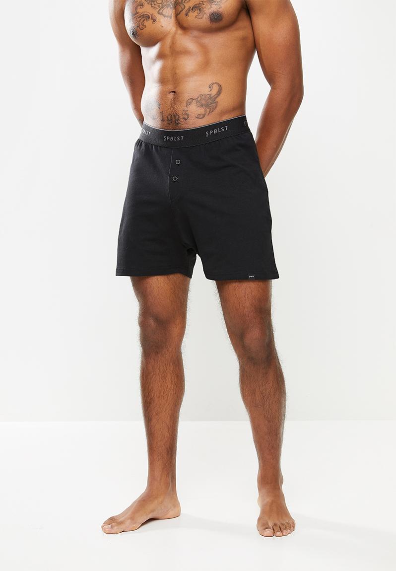 Kris knit boxers - black
