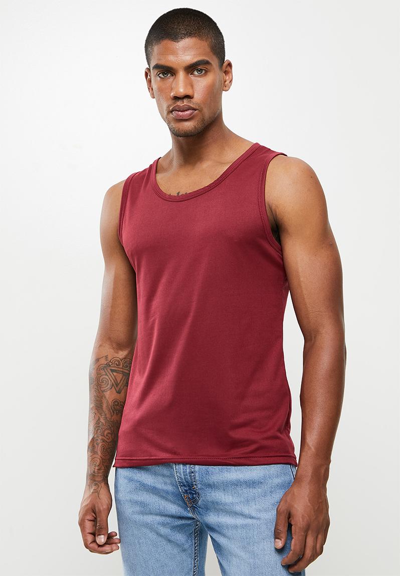 Slim fit vest - maroon