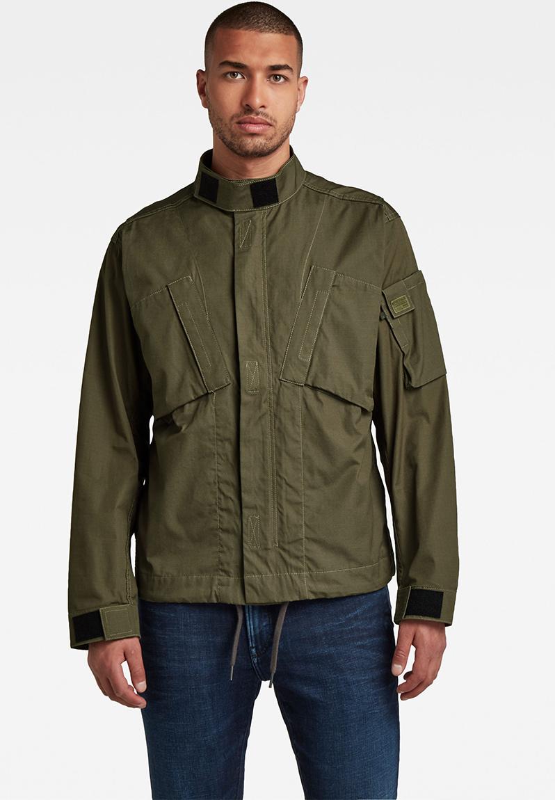 Sporty slanted pocket indoor jacket - combat