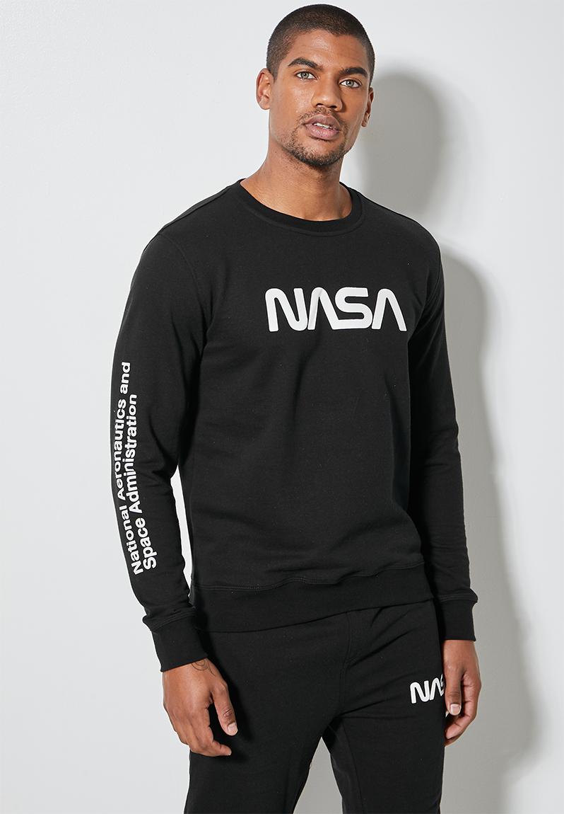 Nasa branded crew neck pullover sweat - black Superbalist Hoodies ...