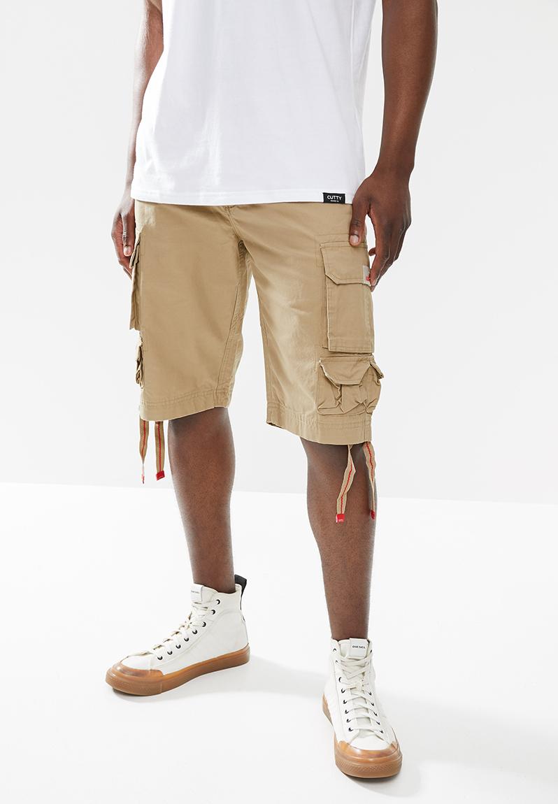 Mortar cargo shorts - stone