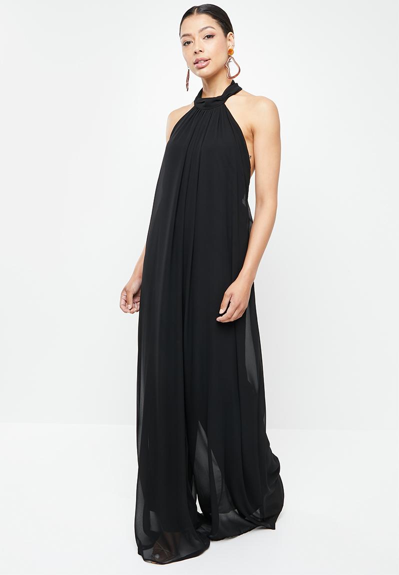 Halter neck low back jumpsuit - black1 dailyfriday Jumpsuits ...