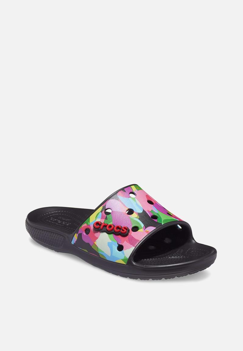 Classic crocs bubble block slide - black / multi Crocs Sandals & Flip ...
