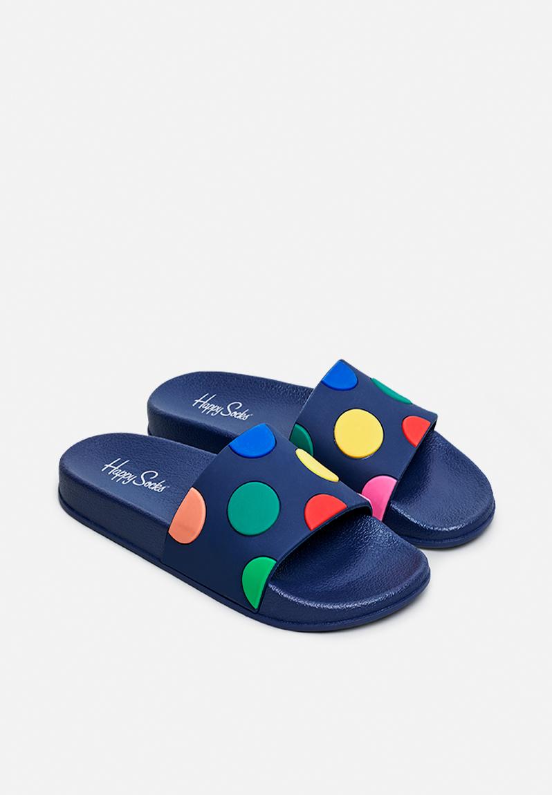 Pool slider dot - black/multi Happy Socks Sandals & Flip Flops ...