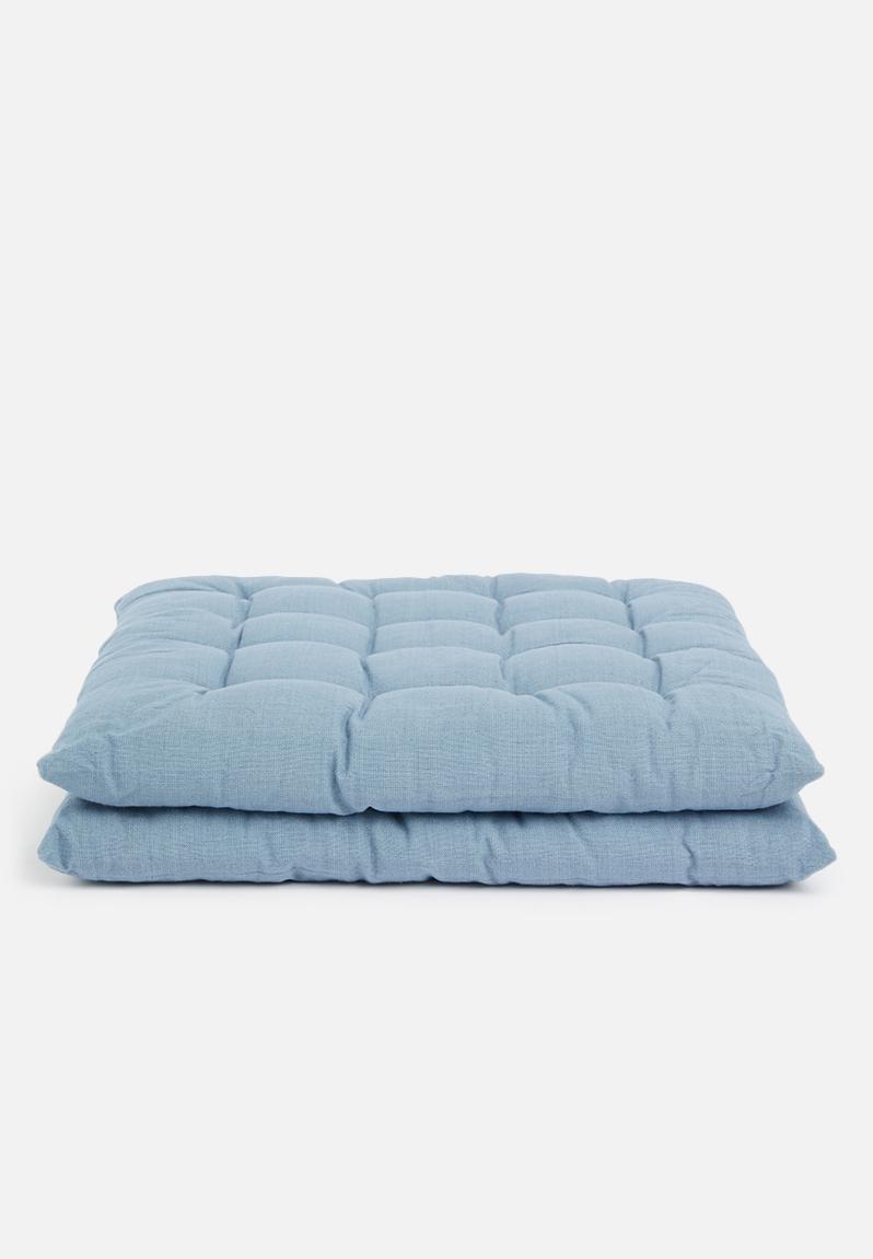 Chair pad set of 2 - light blue H&S Decor | Superbalist.com
