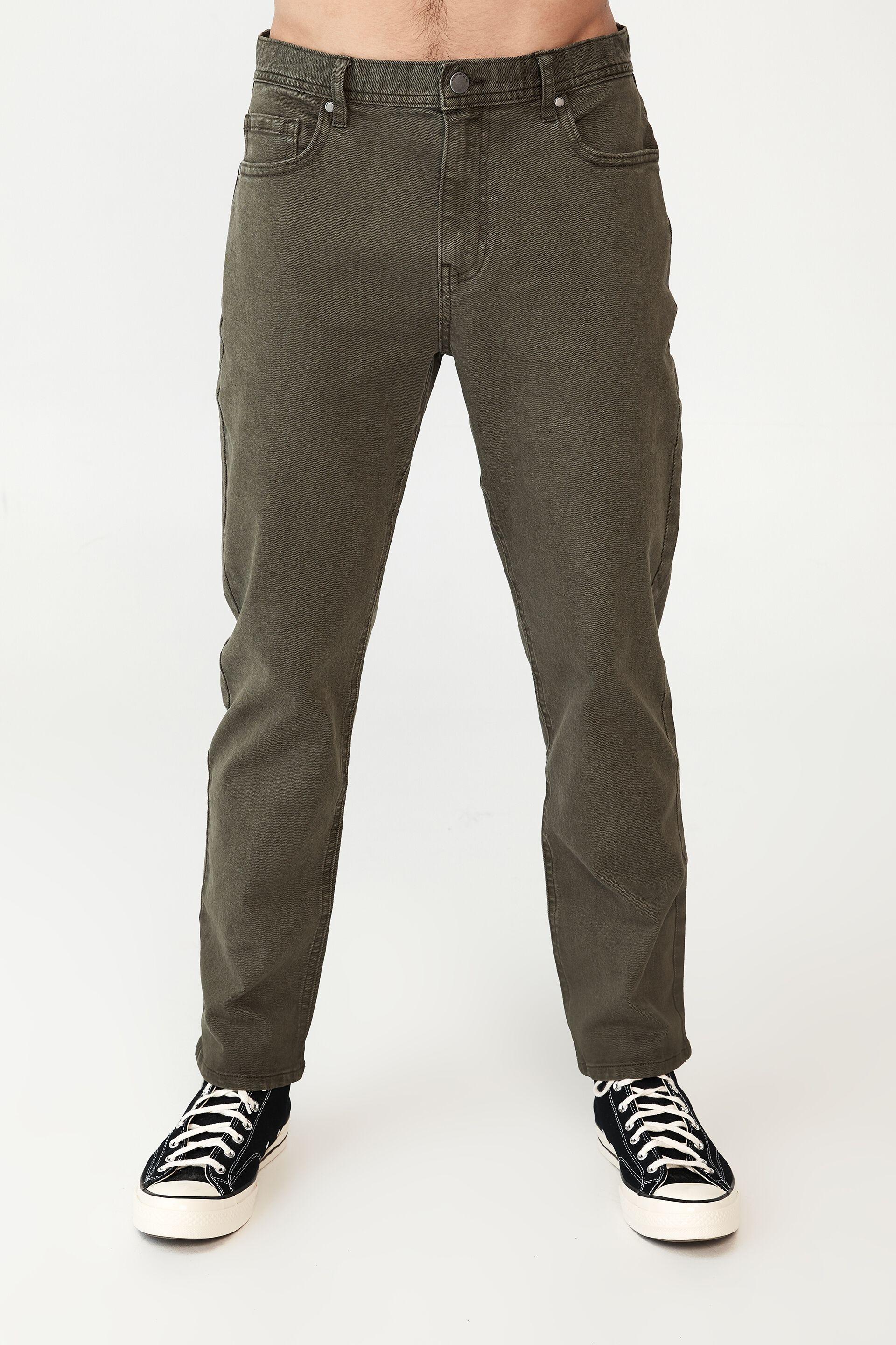 Beckley straight jean - washed forest green