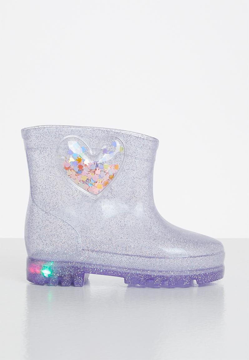 Girls wellington boots - purple