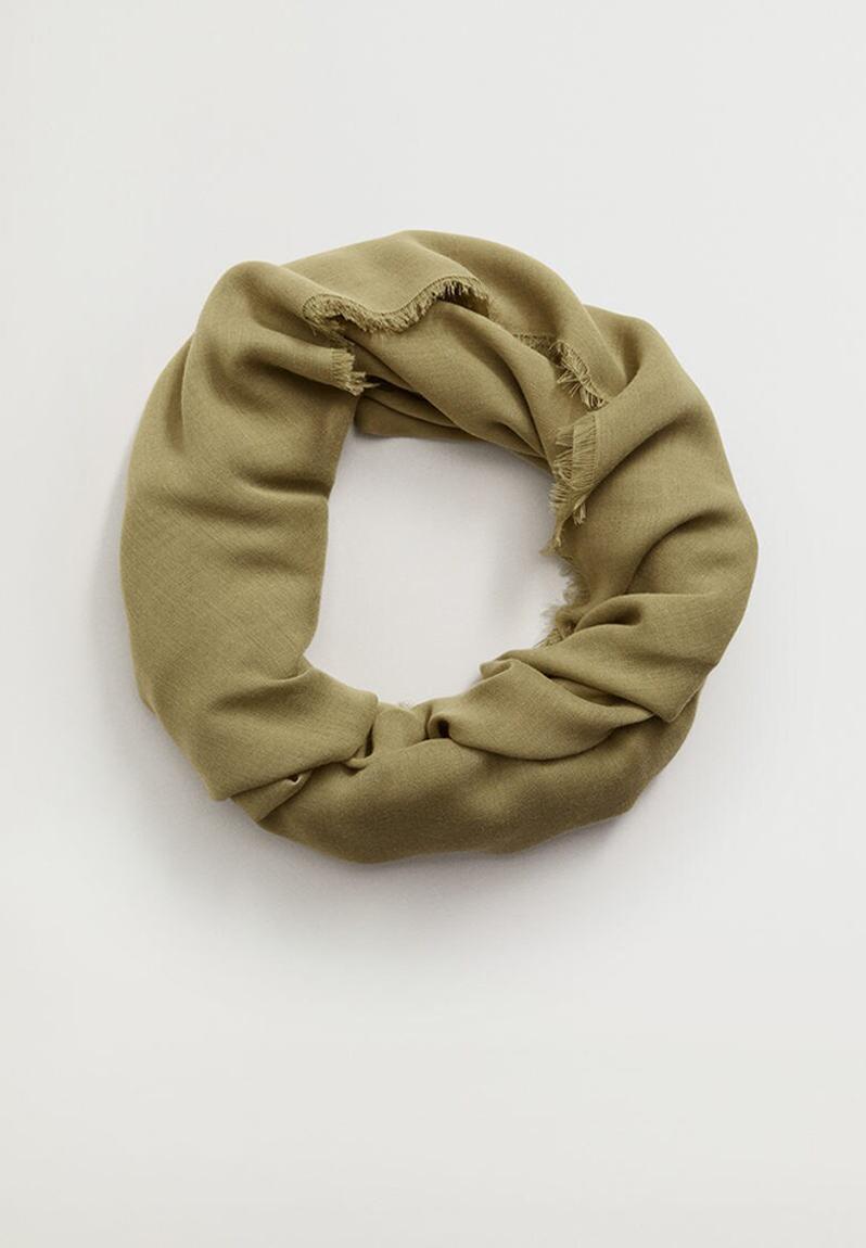 Frayed edge scarf - pastel green MANGO Scarves | Superbalist.com