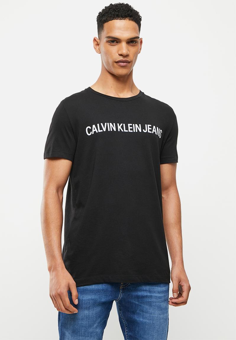 Core Institutional Logo Slim Tee Ck Black Calvin Klein T Shirts