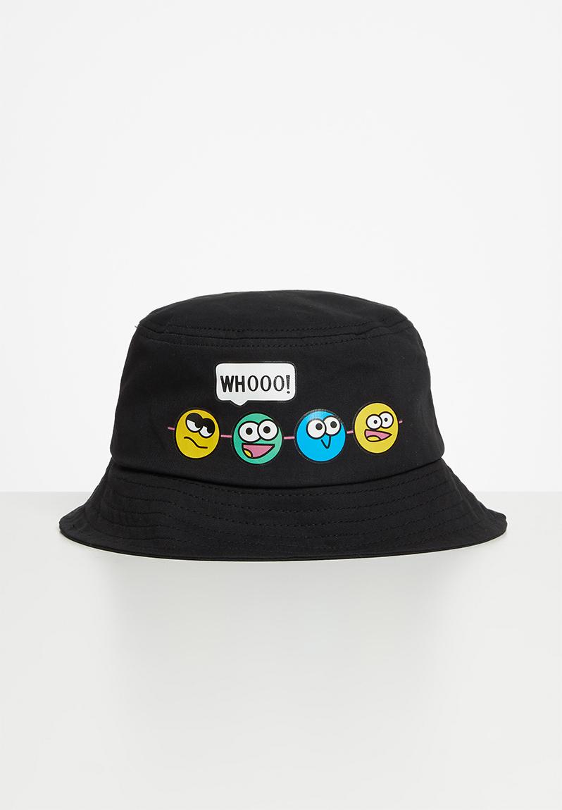 Emoji bucket hat - black (1)