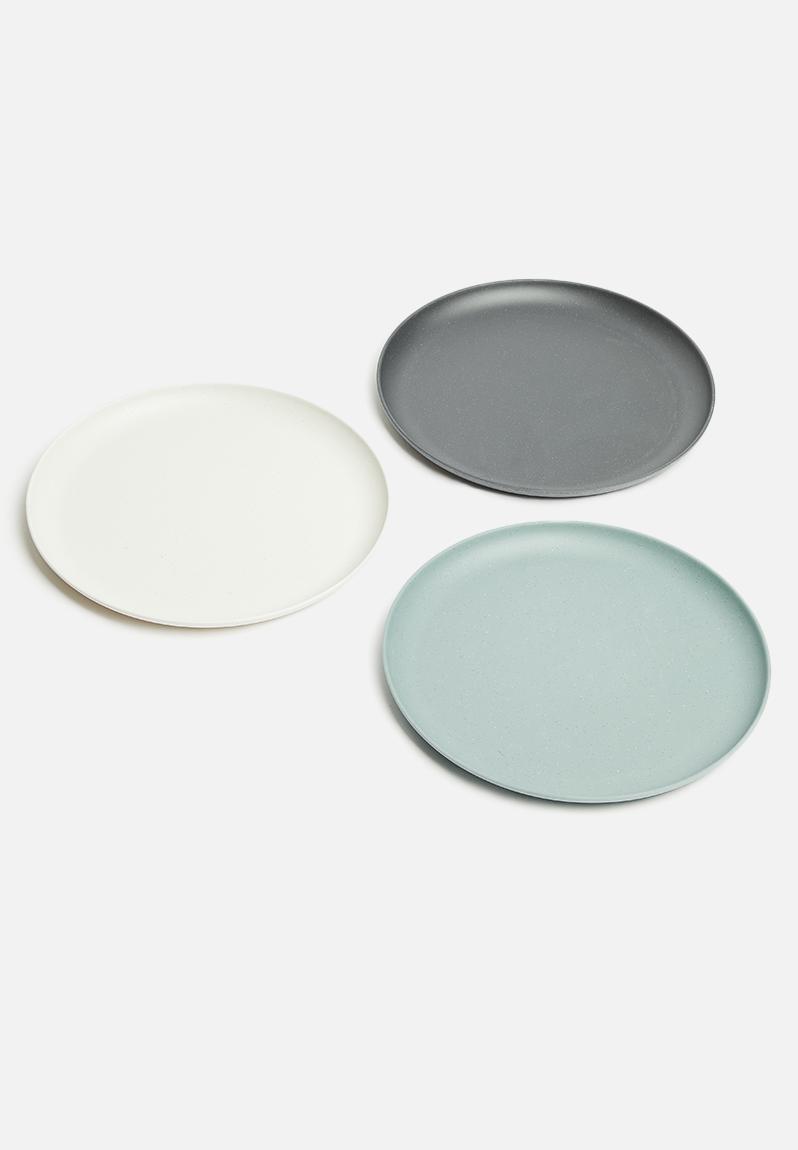 Melamine plate set of 3 - Green Excellent Houseware Entertain ...