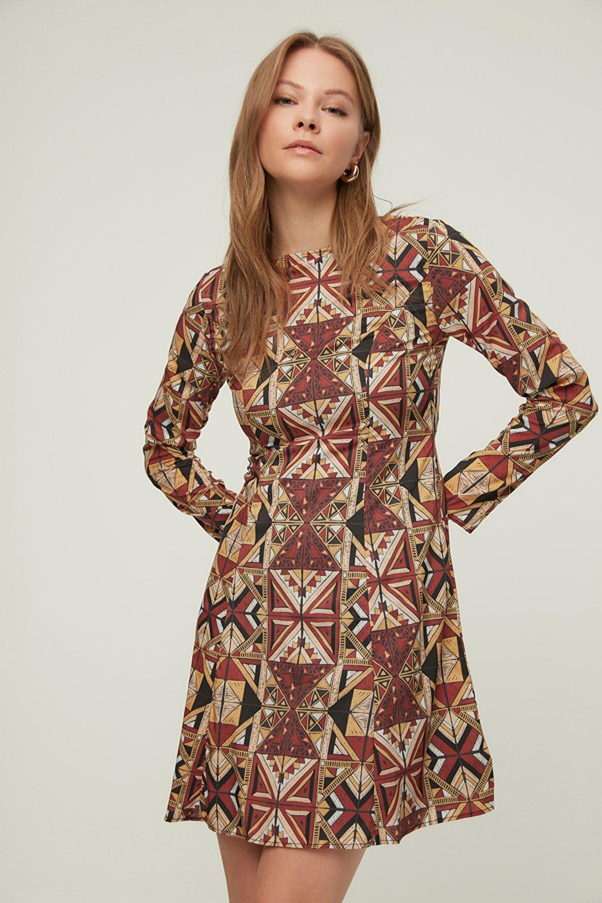 Patterned dress - brown Trendyol Casual | Superbalist.com