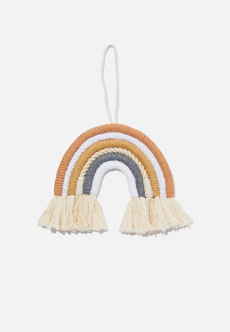 Kids rainbow wall hanging - turmeric latte multi