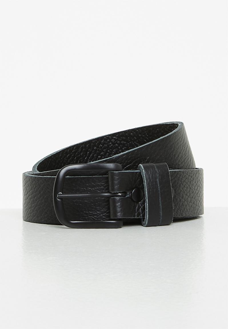 Clynton leather belt - black 1