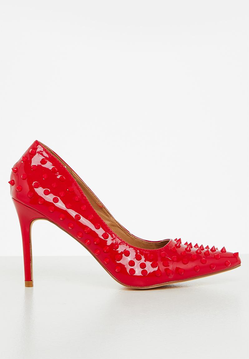 Lush studded court heel - red Madison® Heels | Superbalist.com