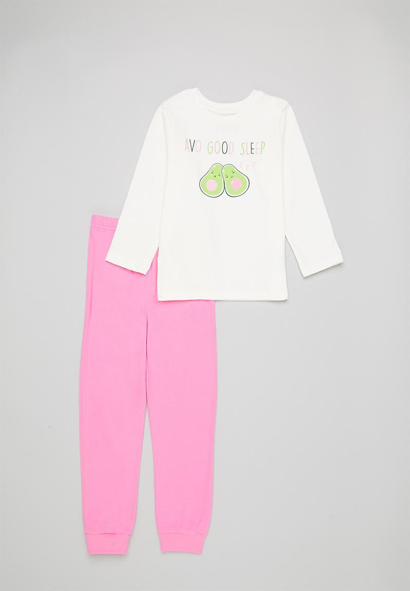Girls l/s pj set - pfd top/lt pink bottom POP CANDY Sleepwear ...
