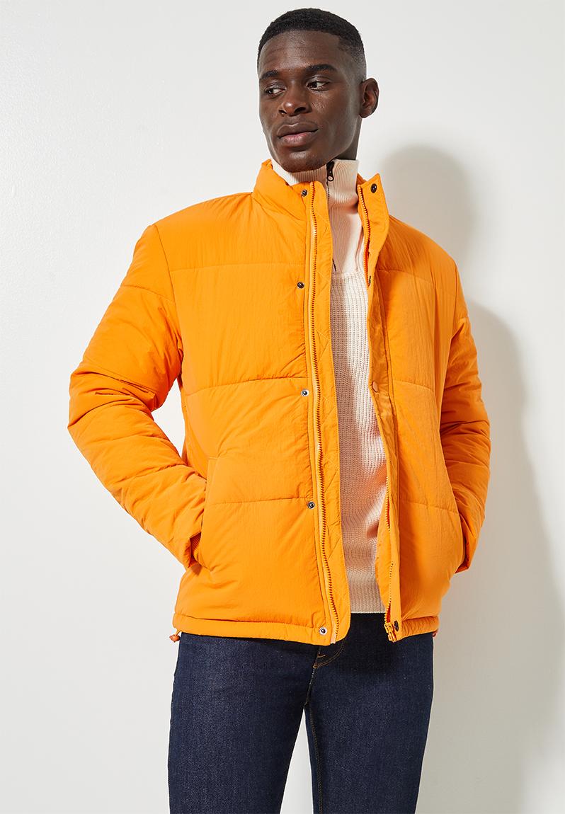 Heavyweight puffer jacket - burnt orange