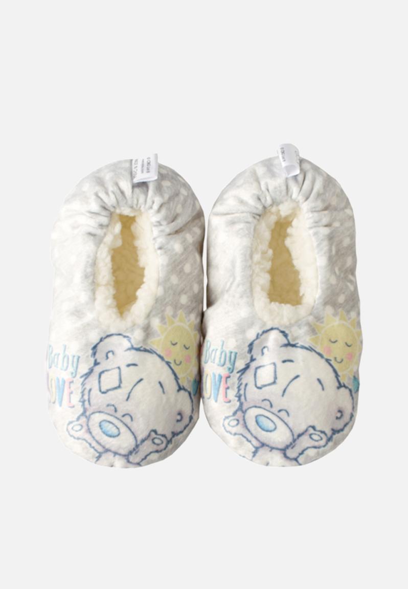 Tiny tatty teddy sherpa slippers - grey Character Group Shoes ...