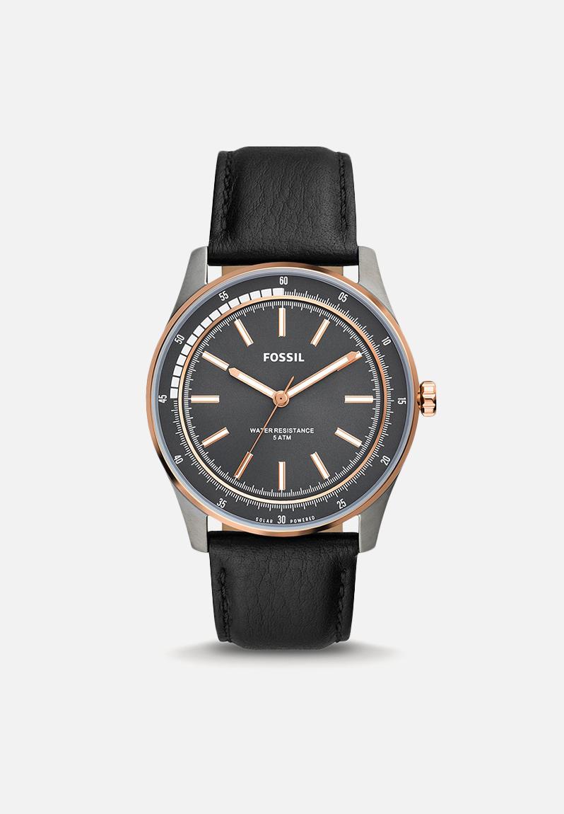 Fossil Men's Sullivan Solar-Powered, Smoke-Tone Stainless Steel Watch