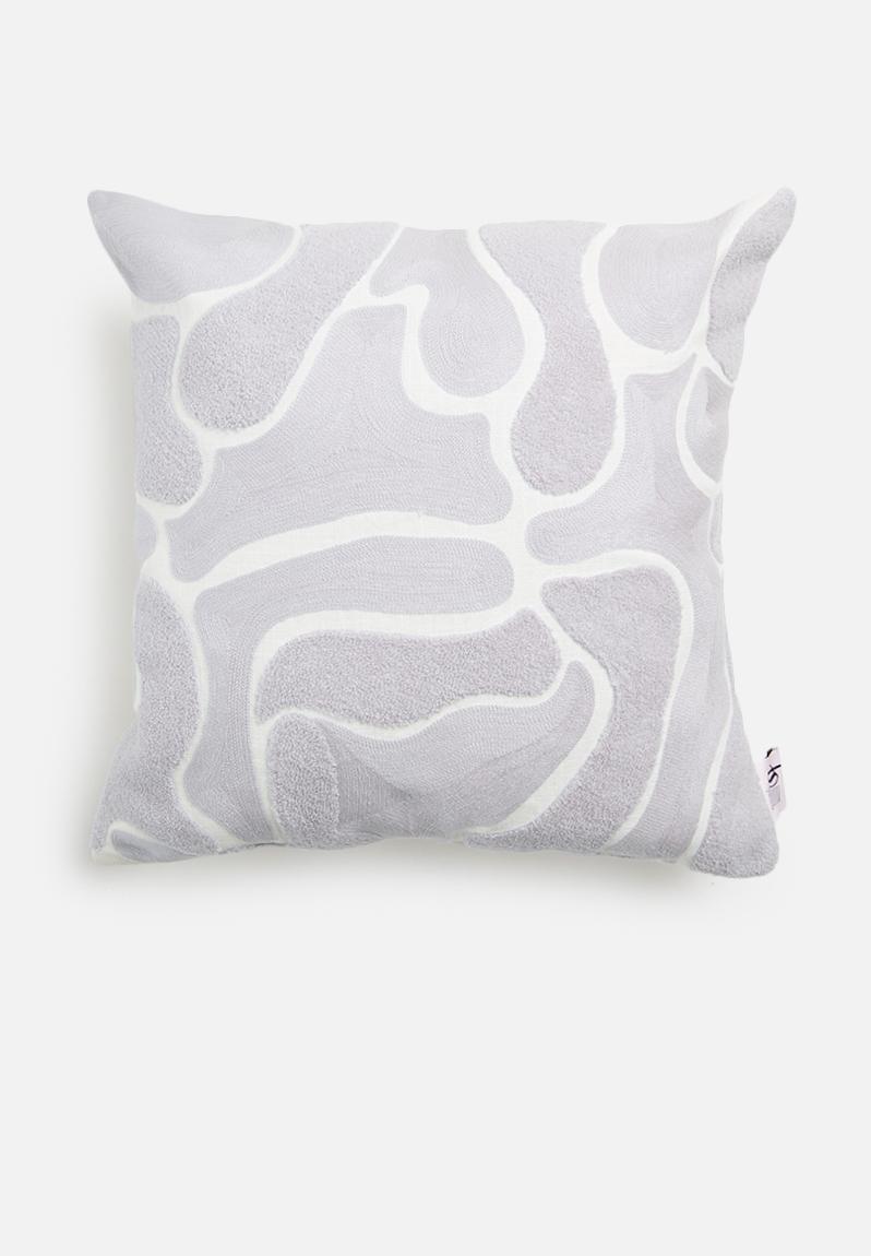 Puddle embroidered cushion cover - lilac Sixth Floor Cushions & Throws ...
