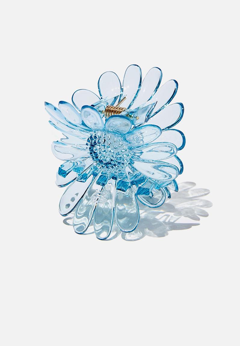 Stella sunflower hair claw - bright blue