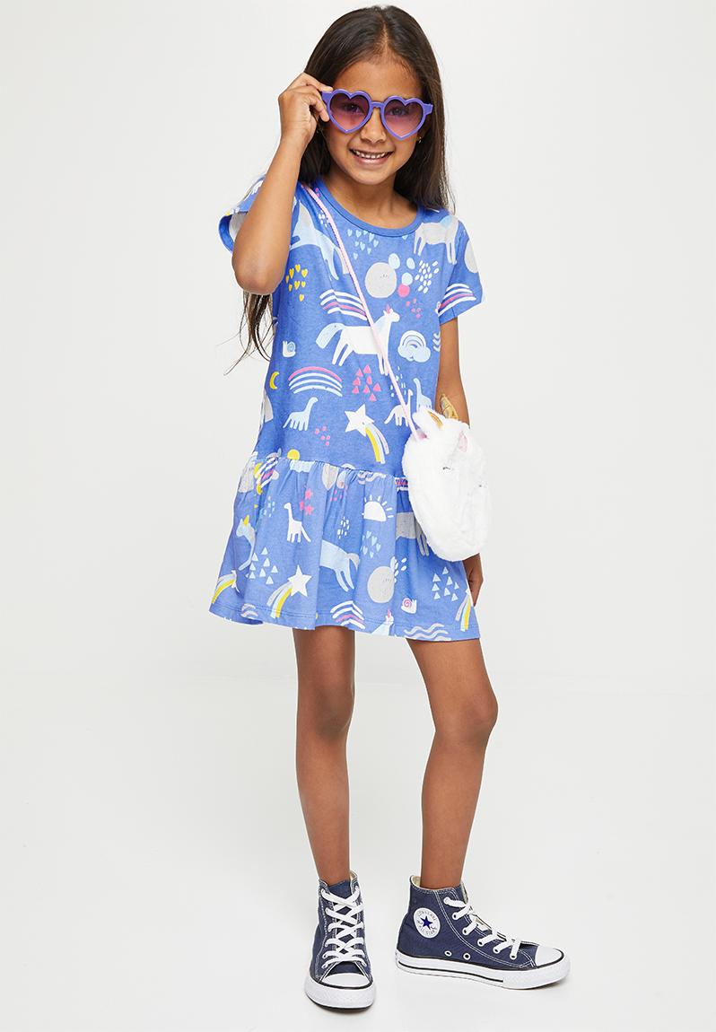Girls printed dress - blue2 POP CANDY Dresses & Skirts | Superbalist.com