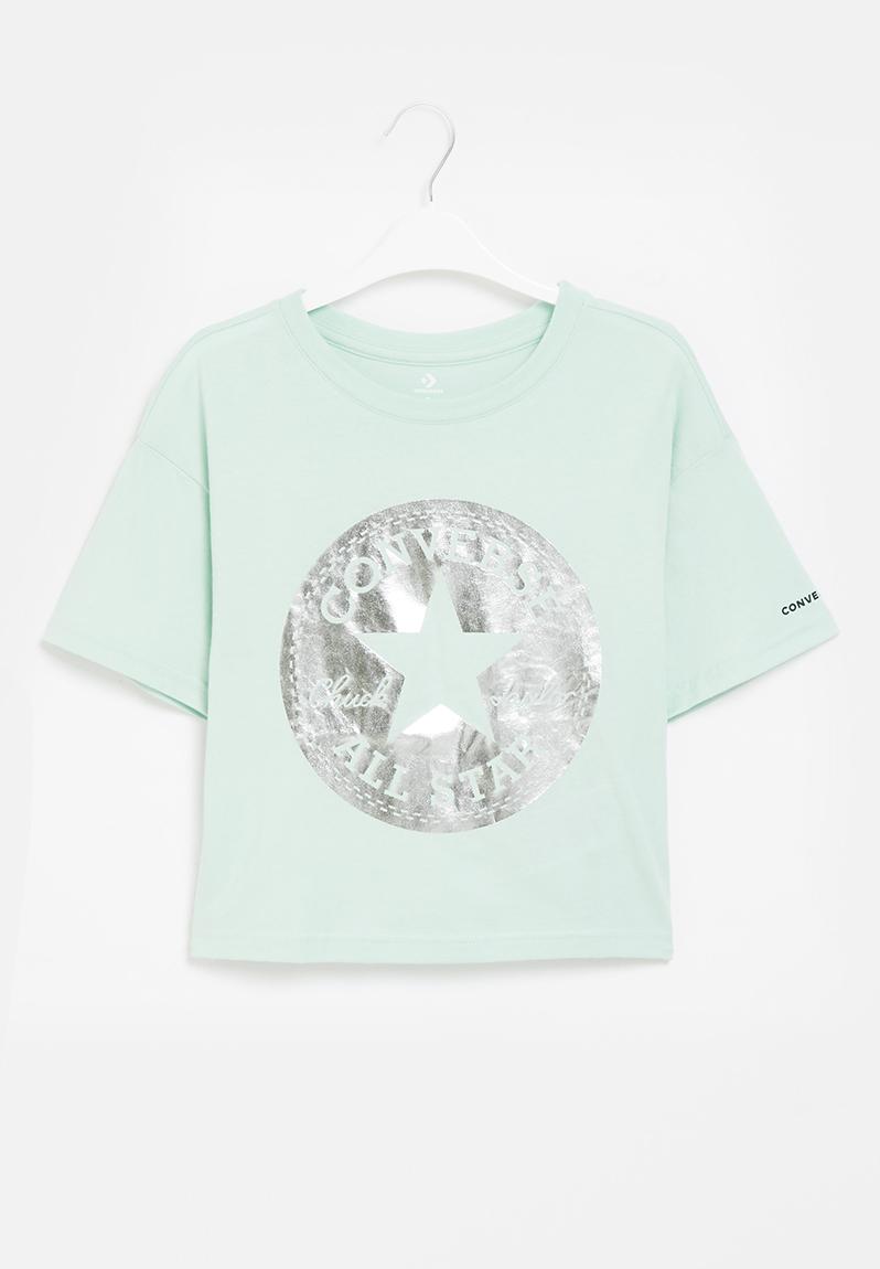 Cnvg ctp foil boxy tee - light dew