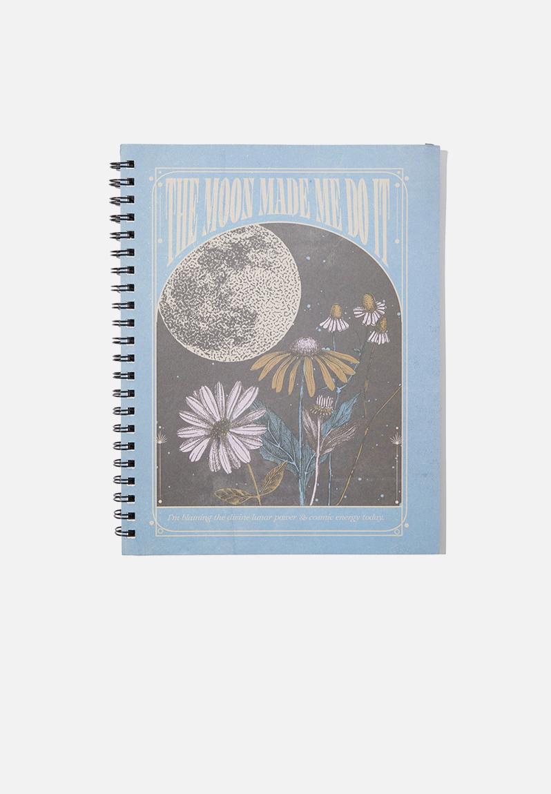 A4 campus notebook recycled - the moon made me do it - black & blue ...