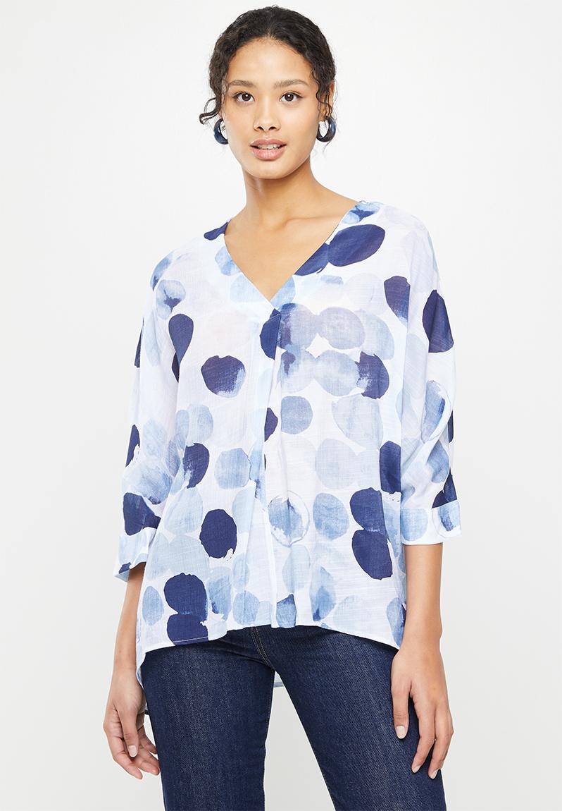 Blues dotted blouse - multi blue Stella Morgan Blouses | Superbalist.com