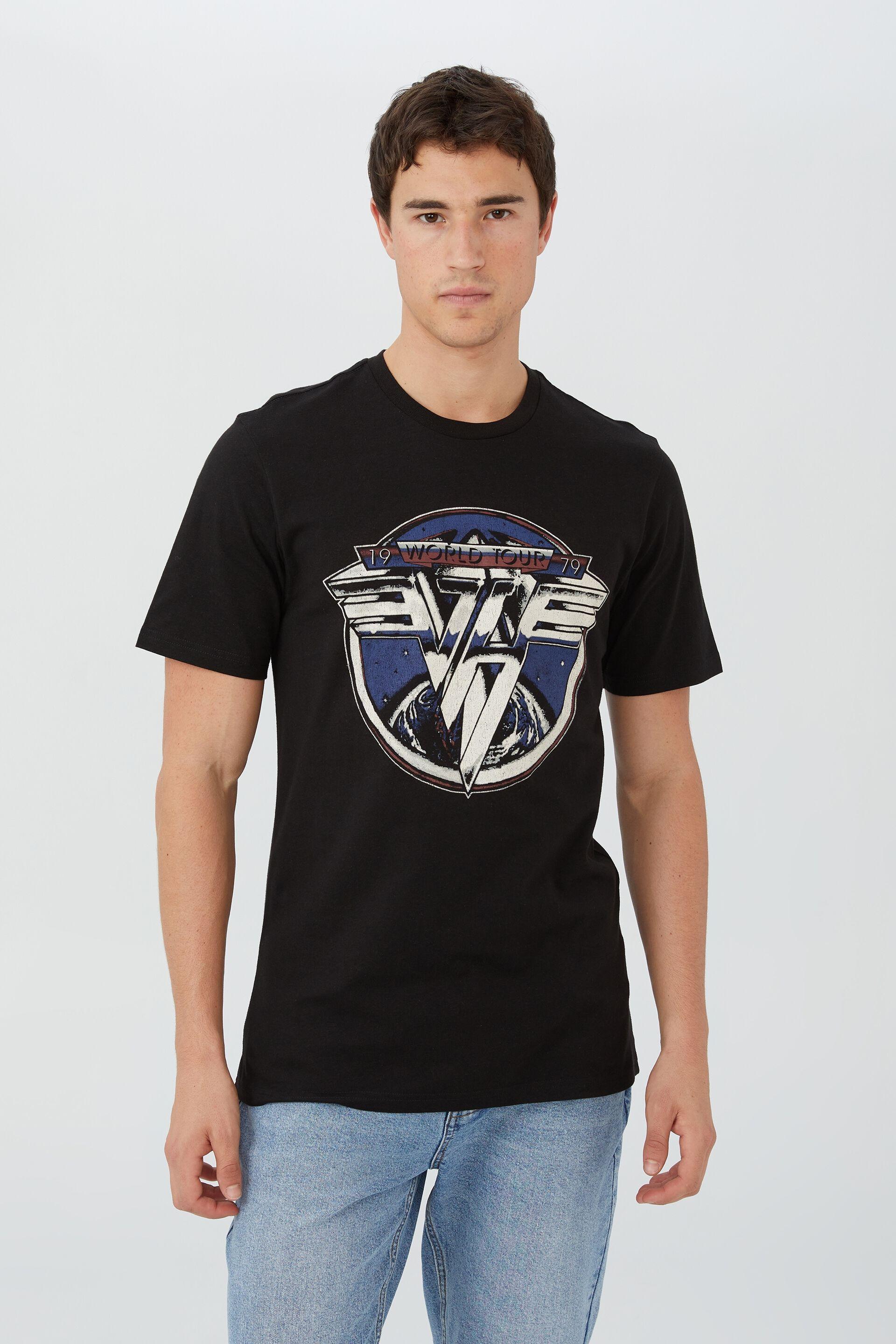 Tbar collab music T-shirt - lcn mt black/van halen - world tour