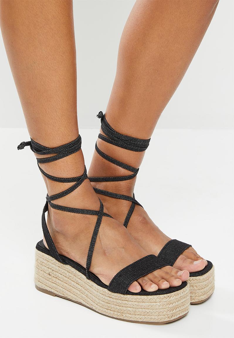 Shakira3 espadrille wedge heel - black Miss Black Heels | Superbalist.com