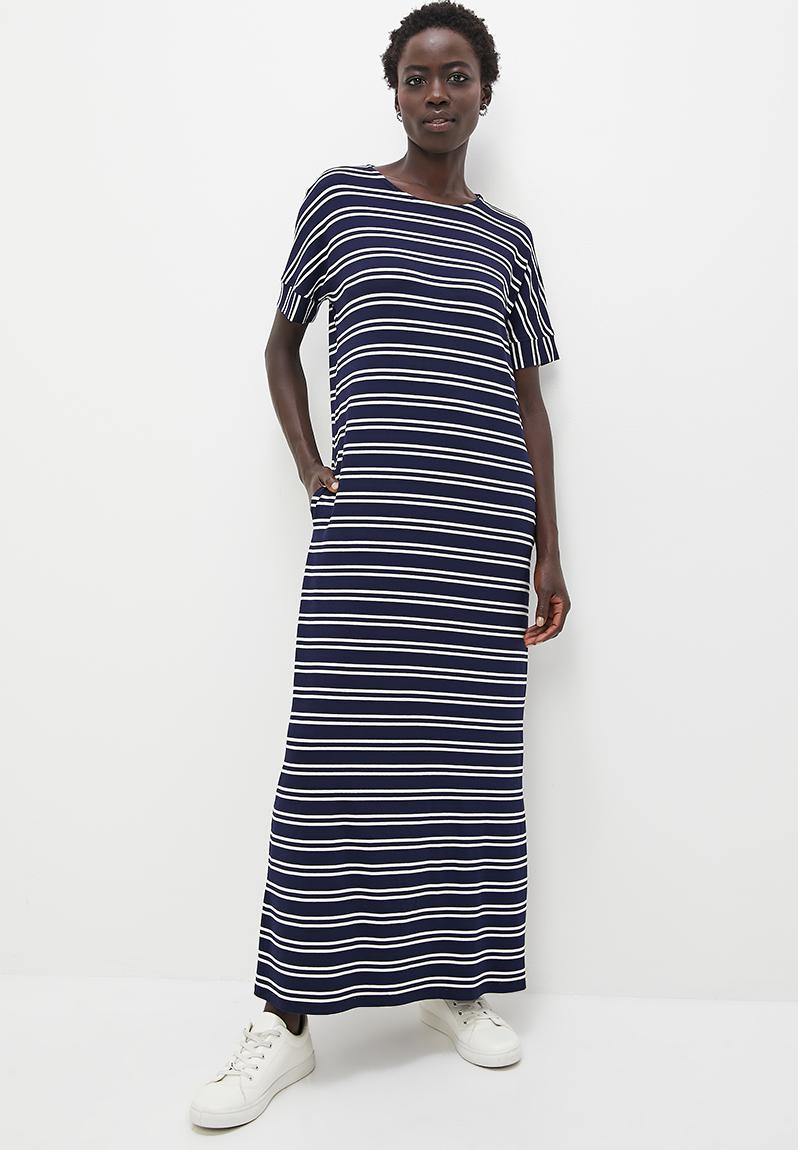 Stripe boxy collumn knit maxi - navy stripe edit Casual | Superbalist.com