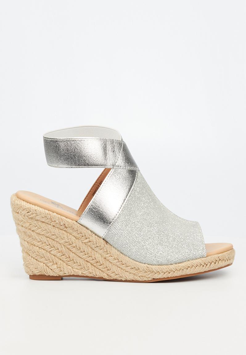 Drayco 2 espadrille wedge heel - silver Butterfly Feet Heels ...
