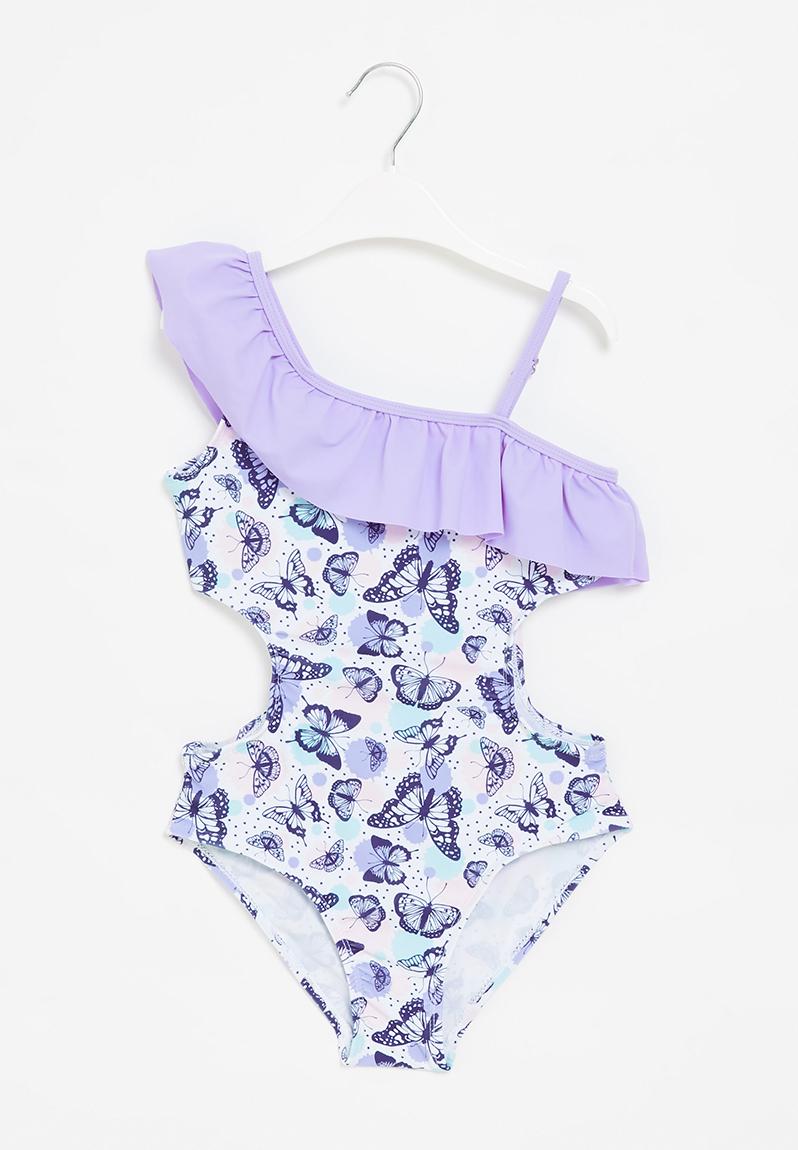 Girls one arm bikini - purple Rebel Republic Swimwear | Superbalist.com