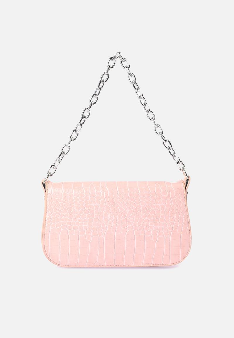Chain strap shoulder bag- pink