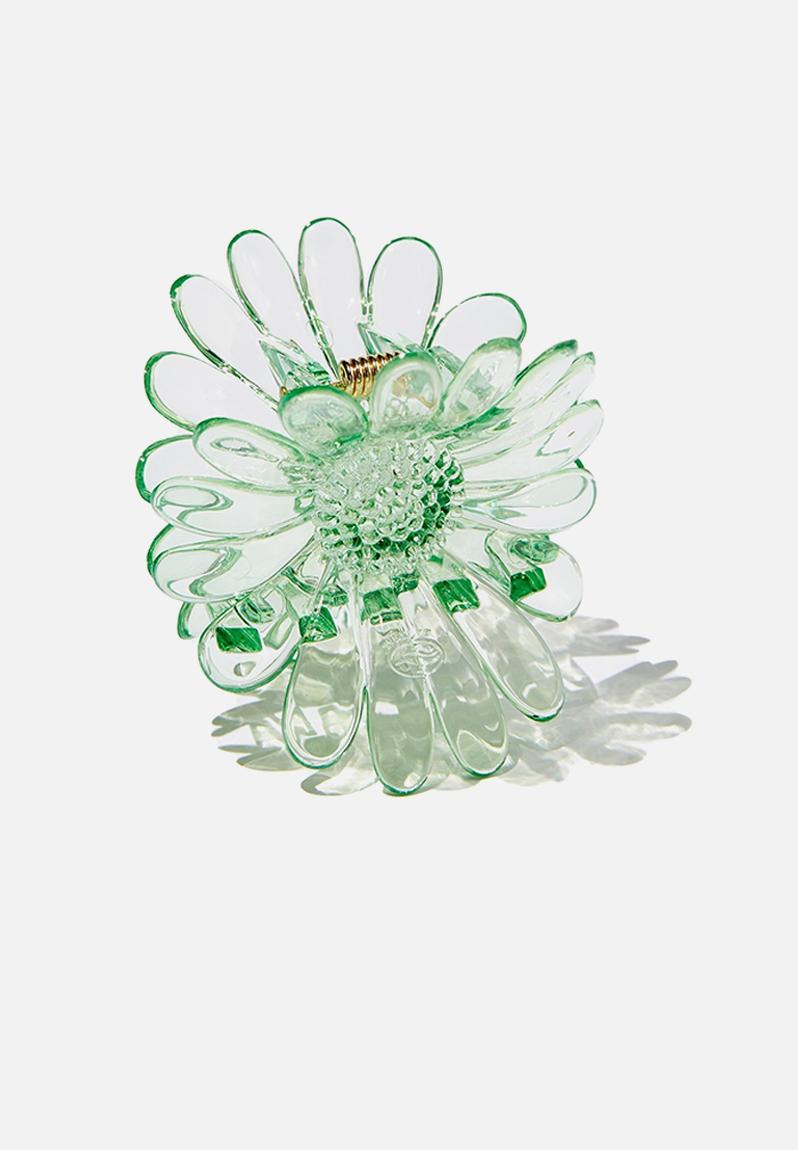 Stella sunflower hair claw - bright green
