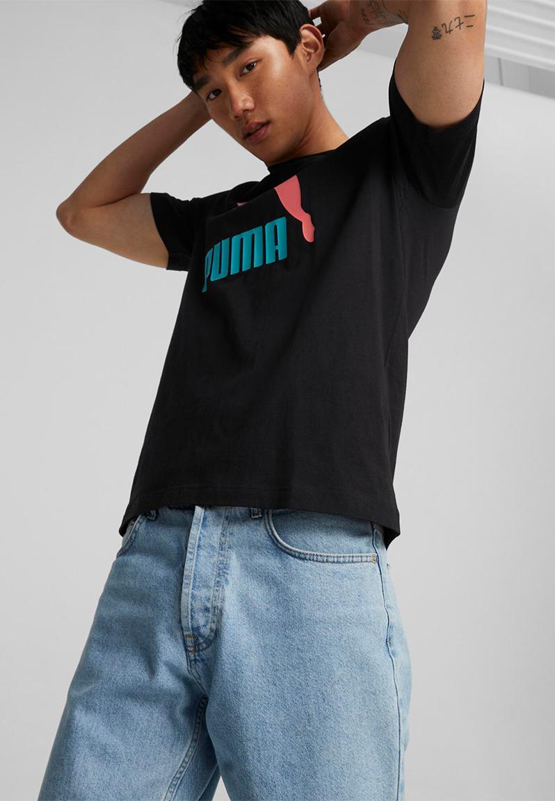 Classics logo tee (s) - puma black-fandom